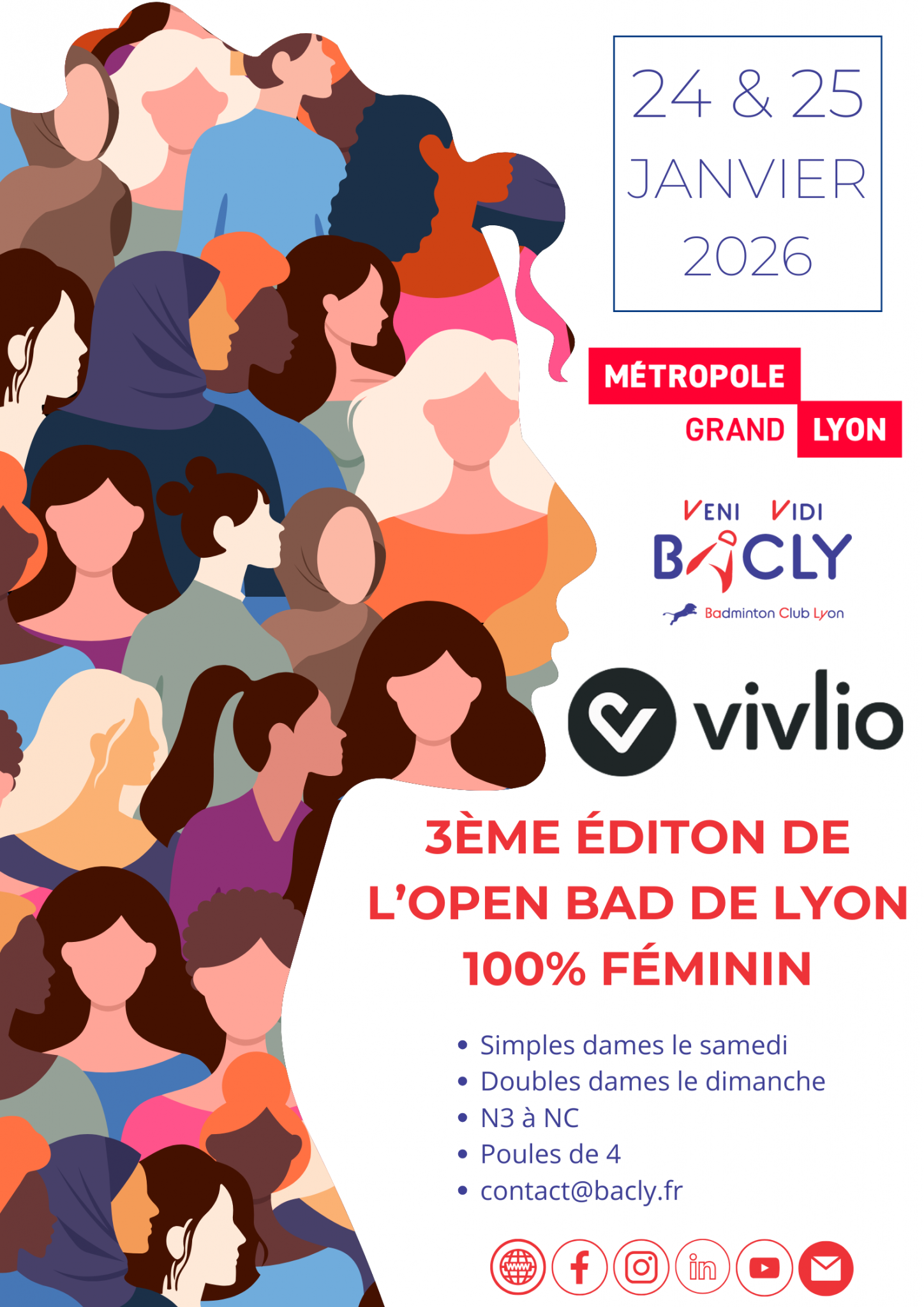 3ème édition de l’Open Bad de Lyon 100% féminin les 24 & 25 janvier ...